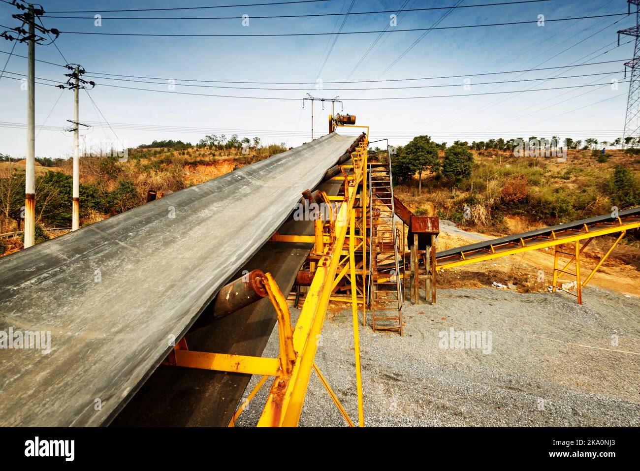 Open pit mining and processing plant for crushed stone, sand and gravel ...