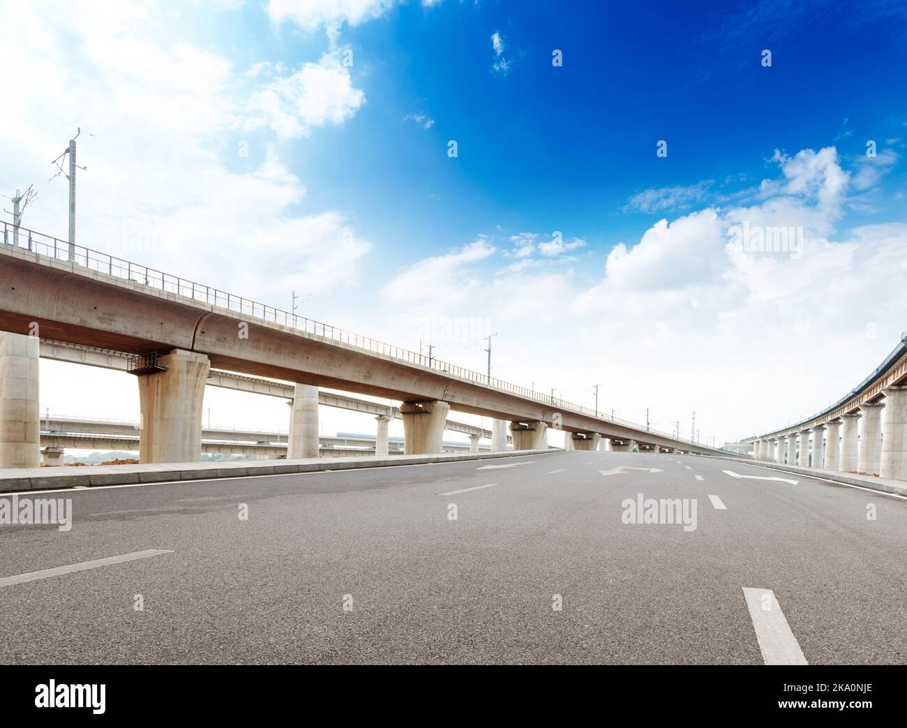 concrete road curve of viaduct in shanghai china outdoor Stock Photo ...