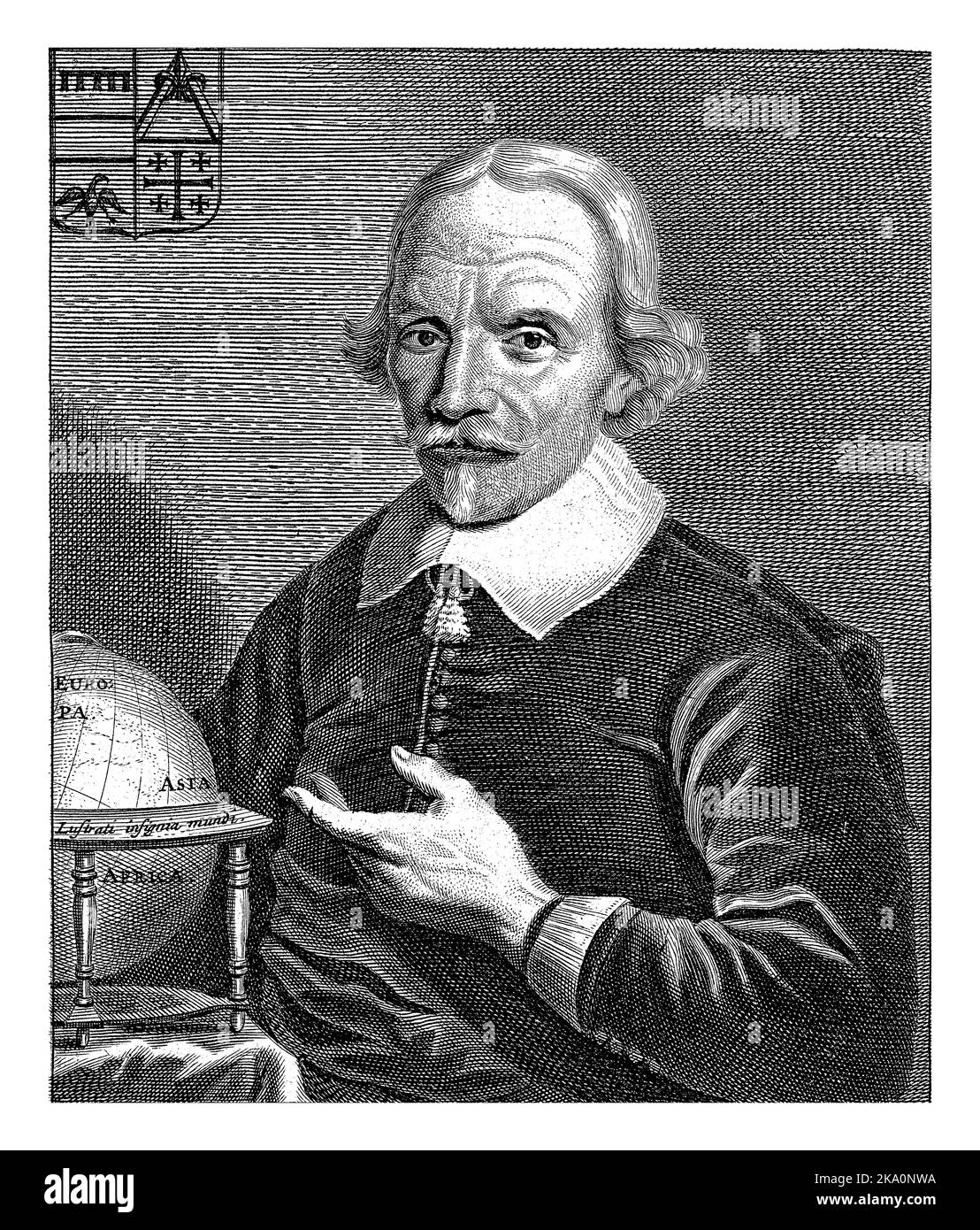 Portrait of Frederik Adriaensz. Westphalen at the age of 72, next to ...