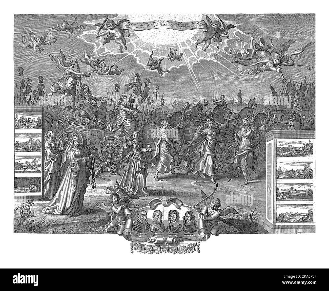 Allegory in honor of the conquests by William III in 1674-1675 ...