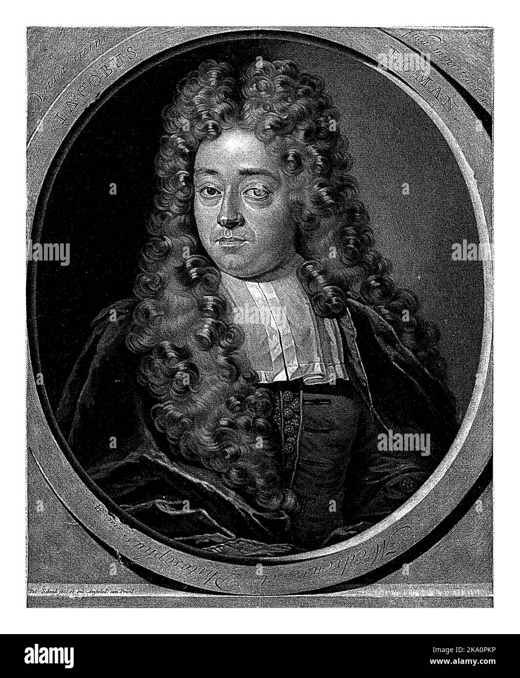 Portrait of Jacob Roman, Pieter Schenk (I), 1670 - 1713 The physician ...