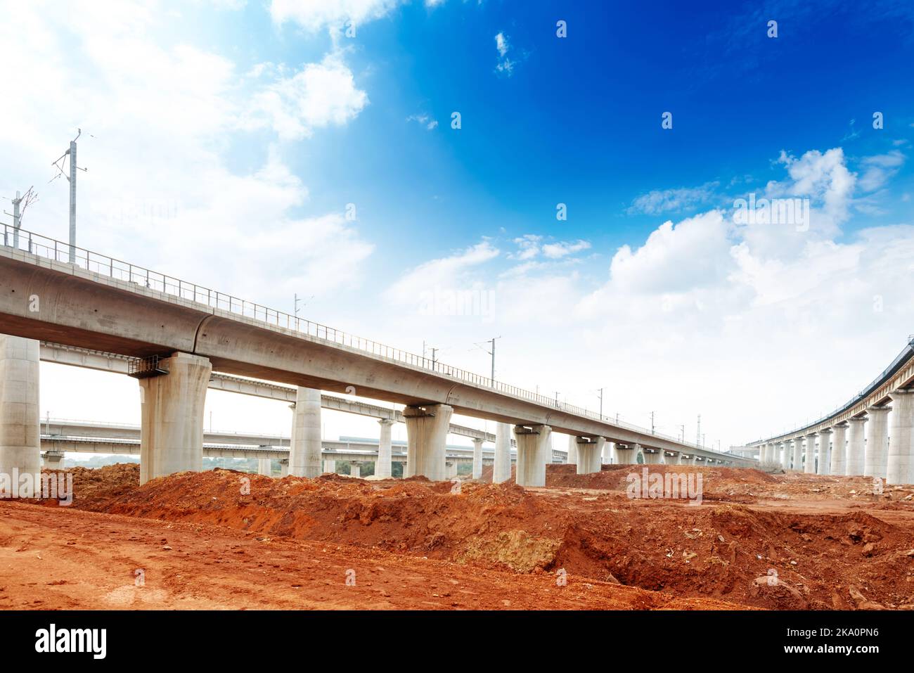High overpass on the sky background Stock Photo - Alamy