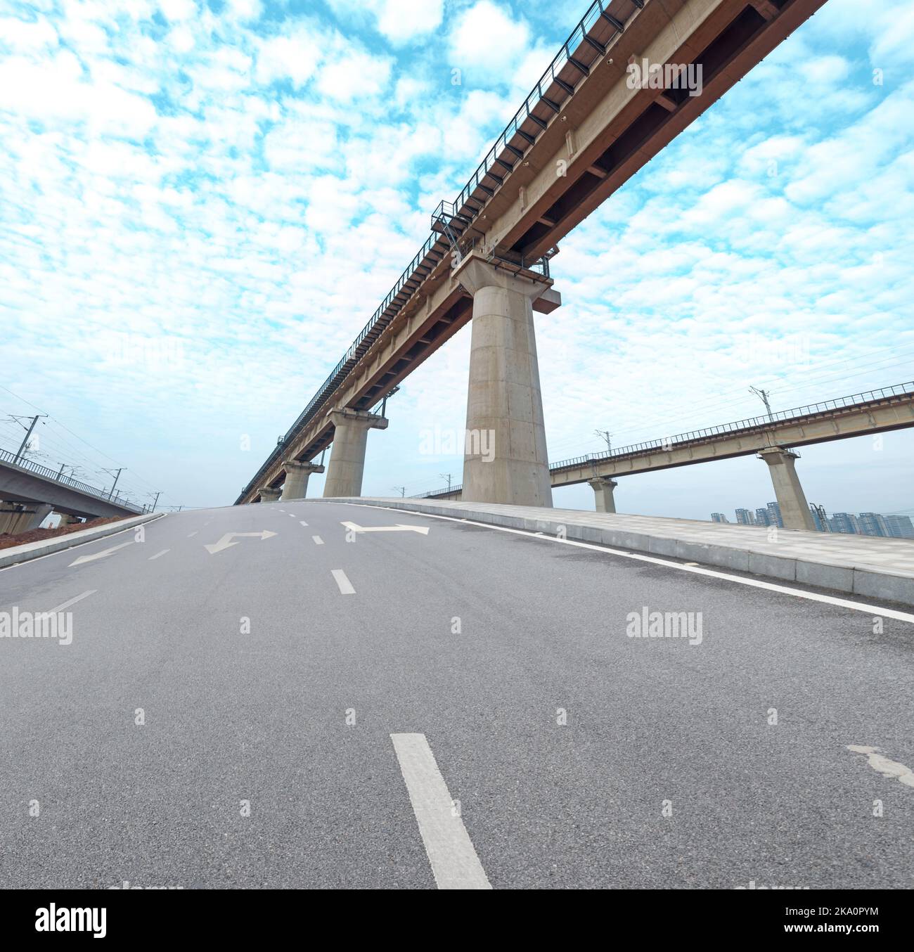 concrete road curve of viaduct in shanghai china outdoor Stock Photo ...