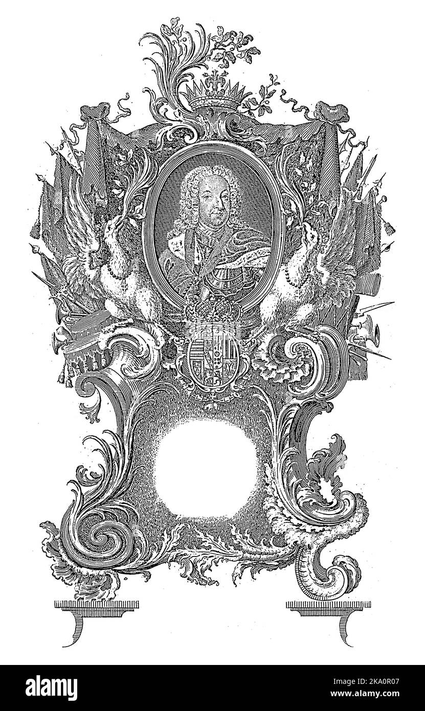 Portrait of francis i stefan in an allegorical frame hi-res stock ...