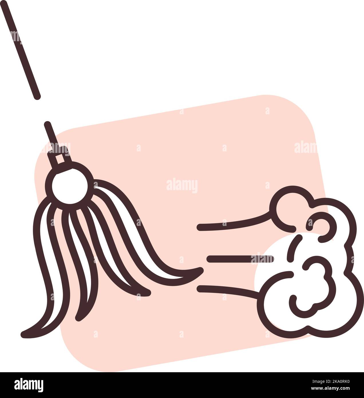 Dust allergy, illustration or icon, vector on white background Stock ...