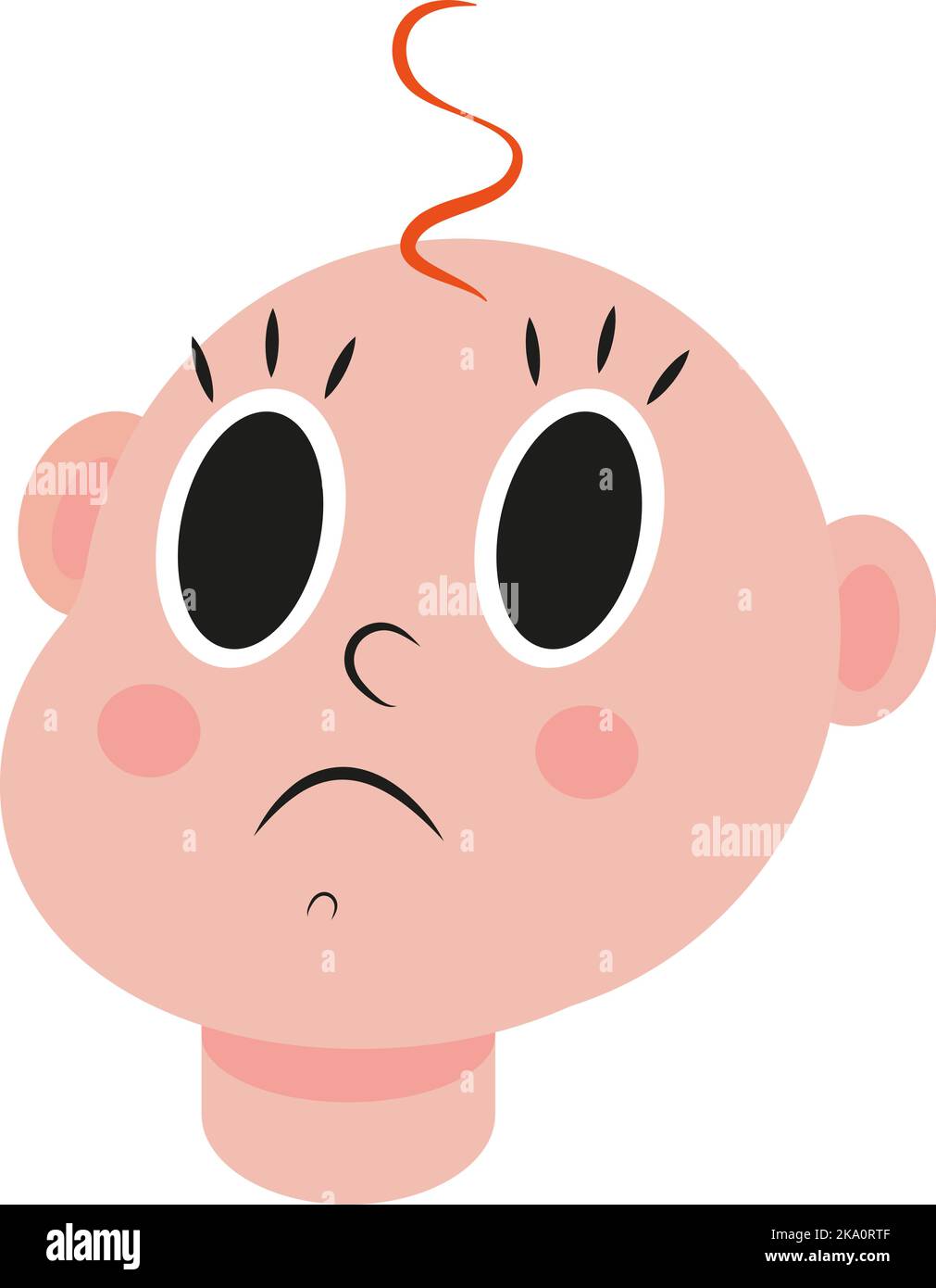 Scared Baby Face Drawing