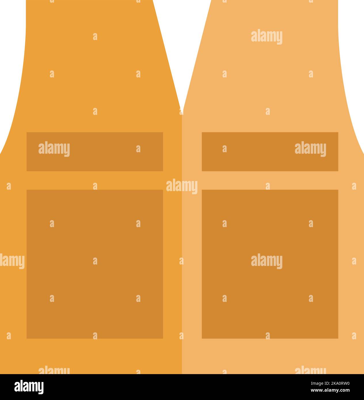 Army body armor, illustration or icon, vector on white background Stock ...