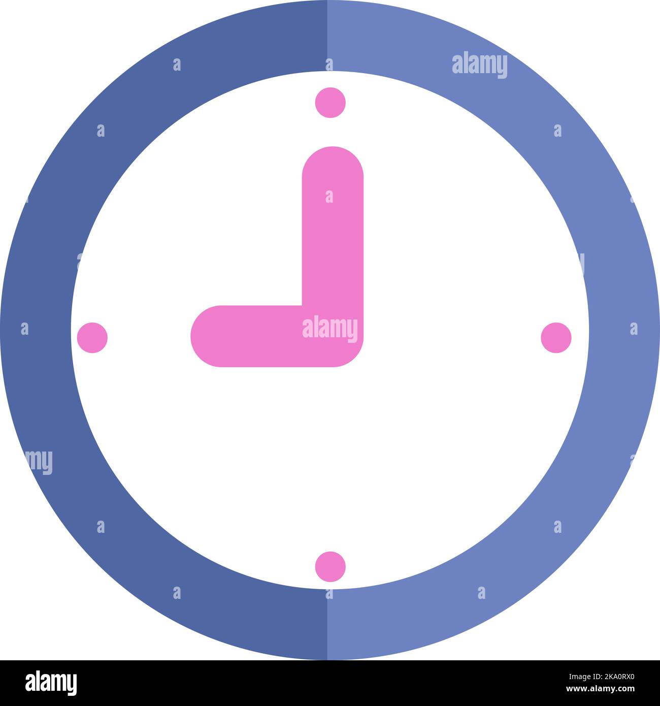 Banking clock, illustration or icon, vector on white background Stock ...