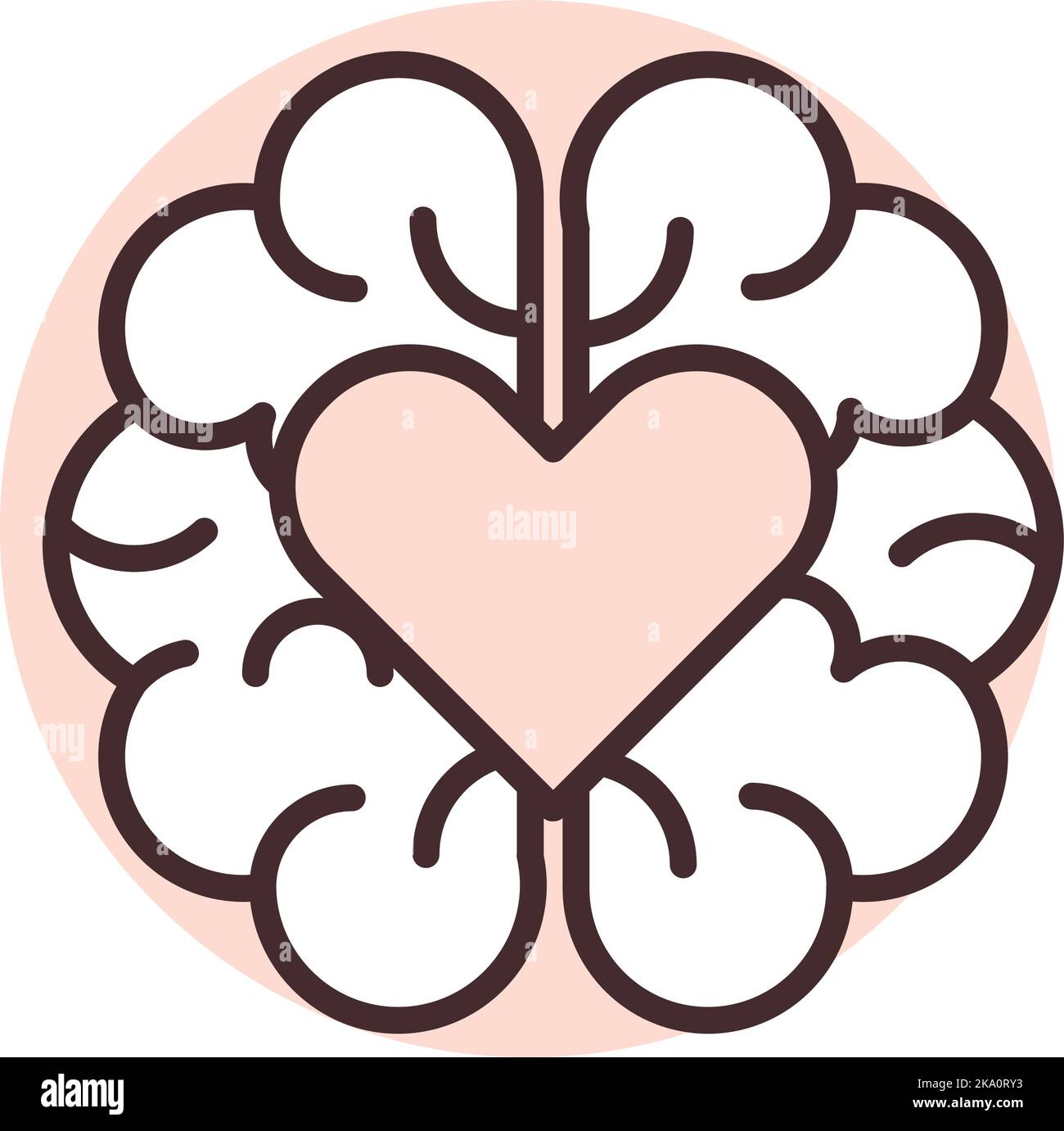 Baby care mental health, illustration or icon, vector on white ...