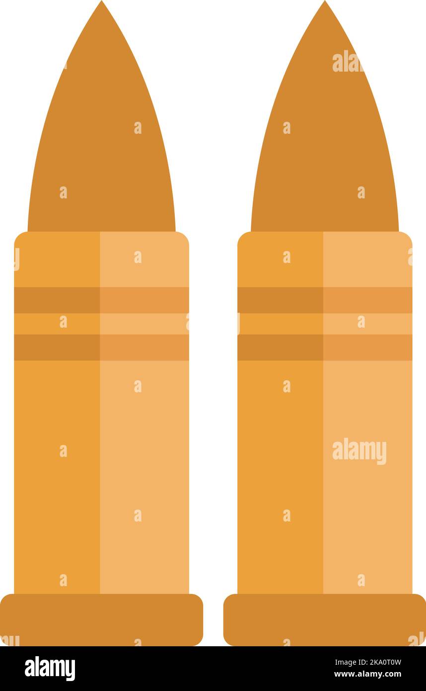 Army bullet, illustration or icon, vector on white background Stock ...