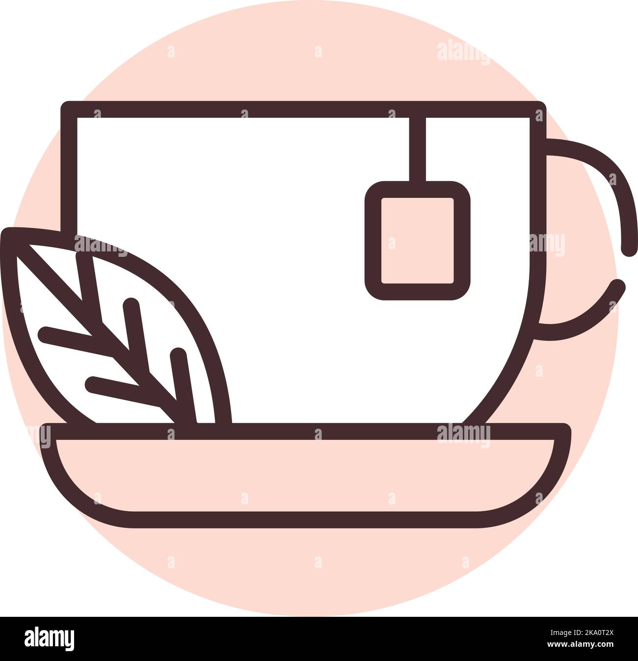 Beauty tea, illustration or icon, vector on white background Stock ...