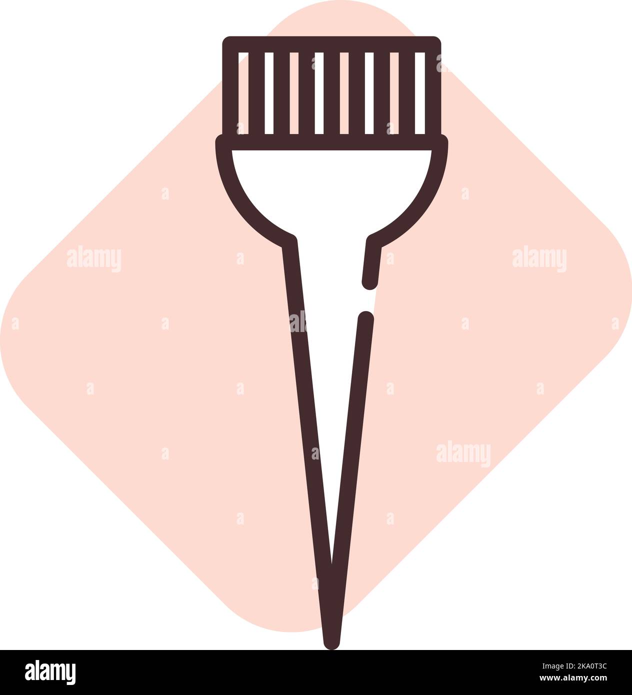 Beauty dyeing, illustration or icon, vector on white background Stock ...