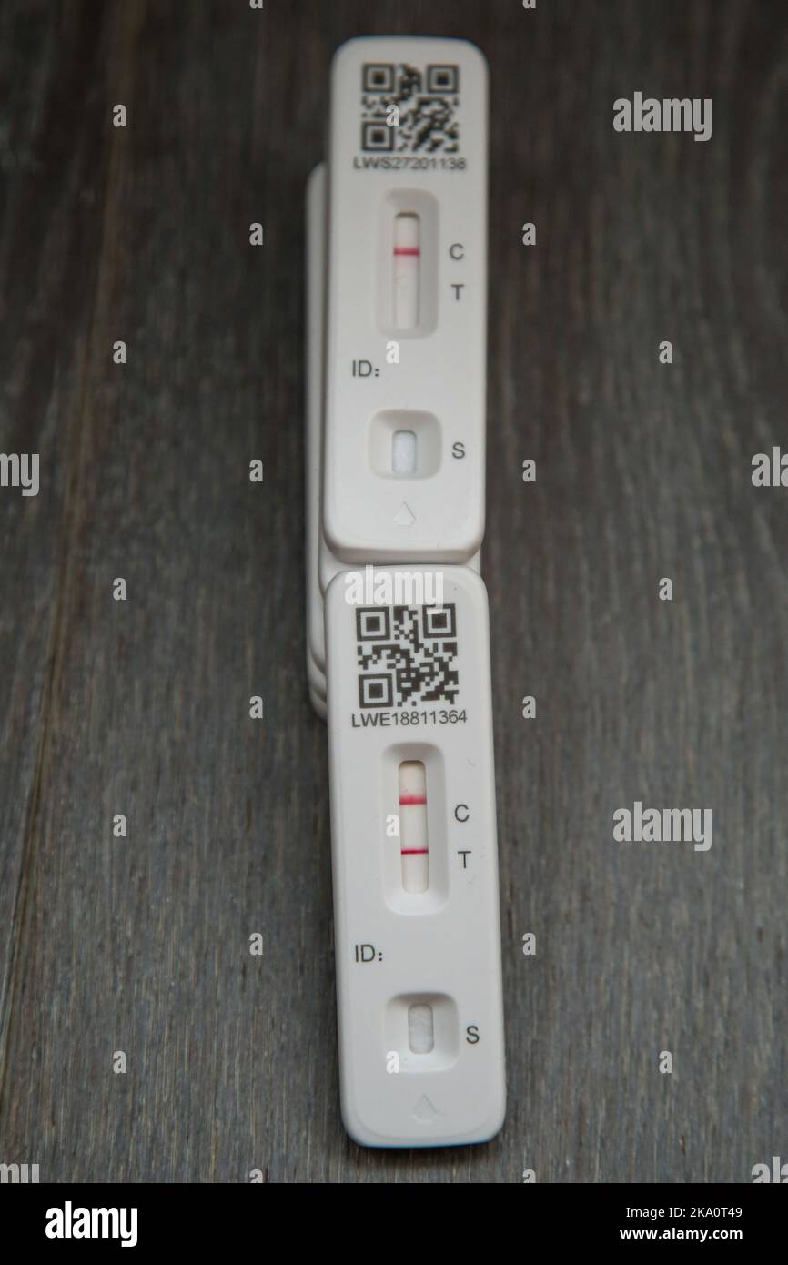 UK. 27th Oct, 2022. In this photo illustration, the COVID-19 test ...