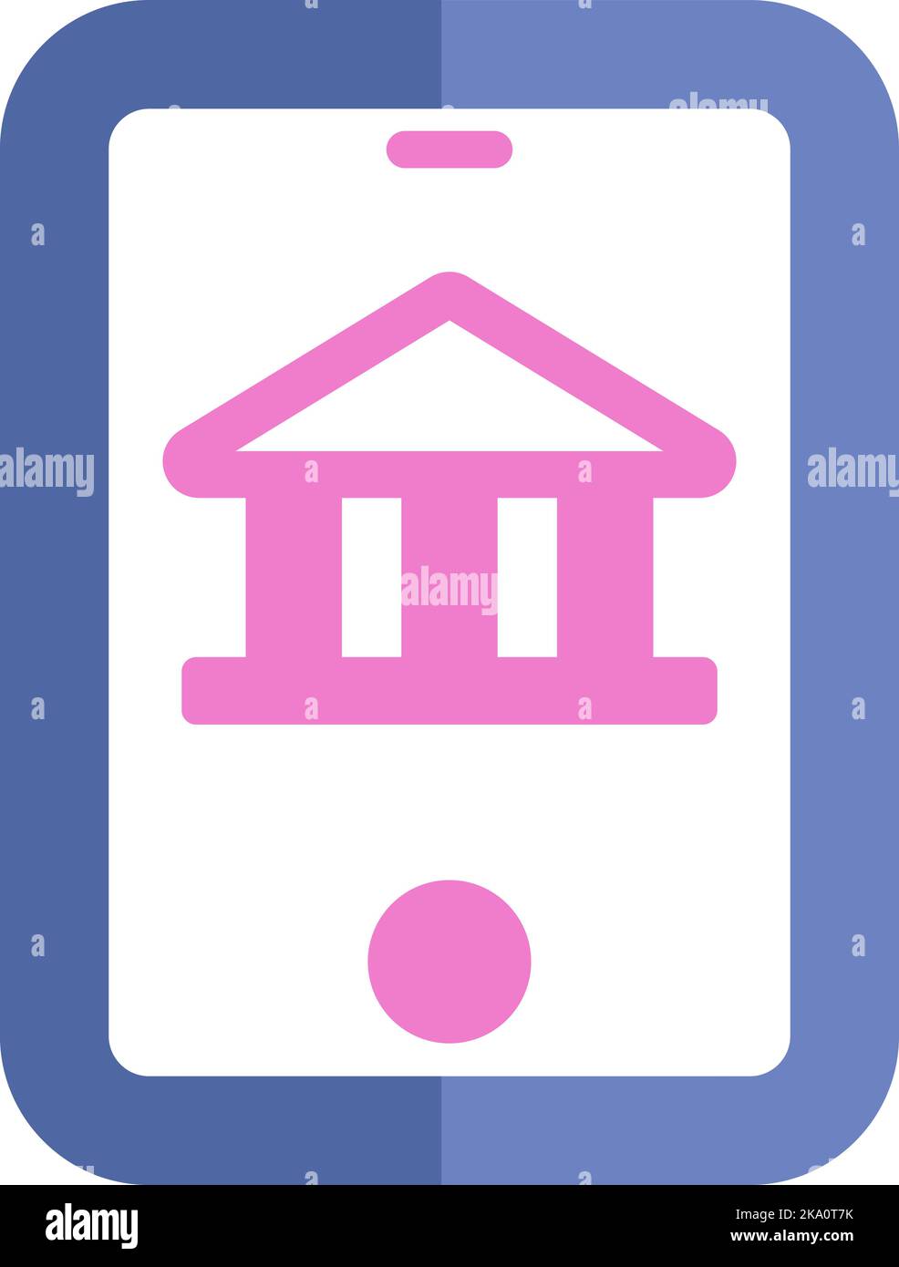 Banking app, illustration or icon, vector on white background Stock ...
