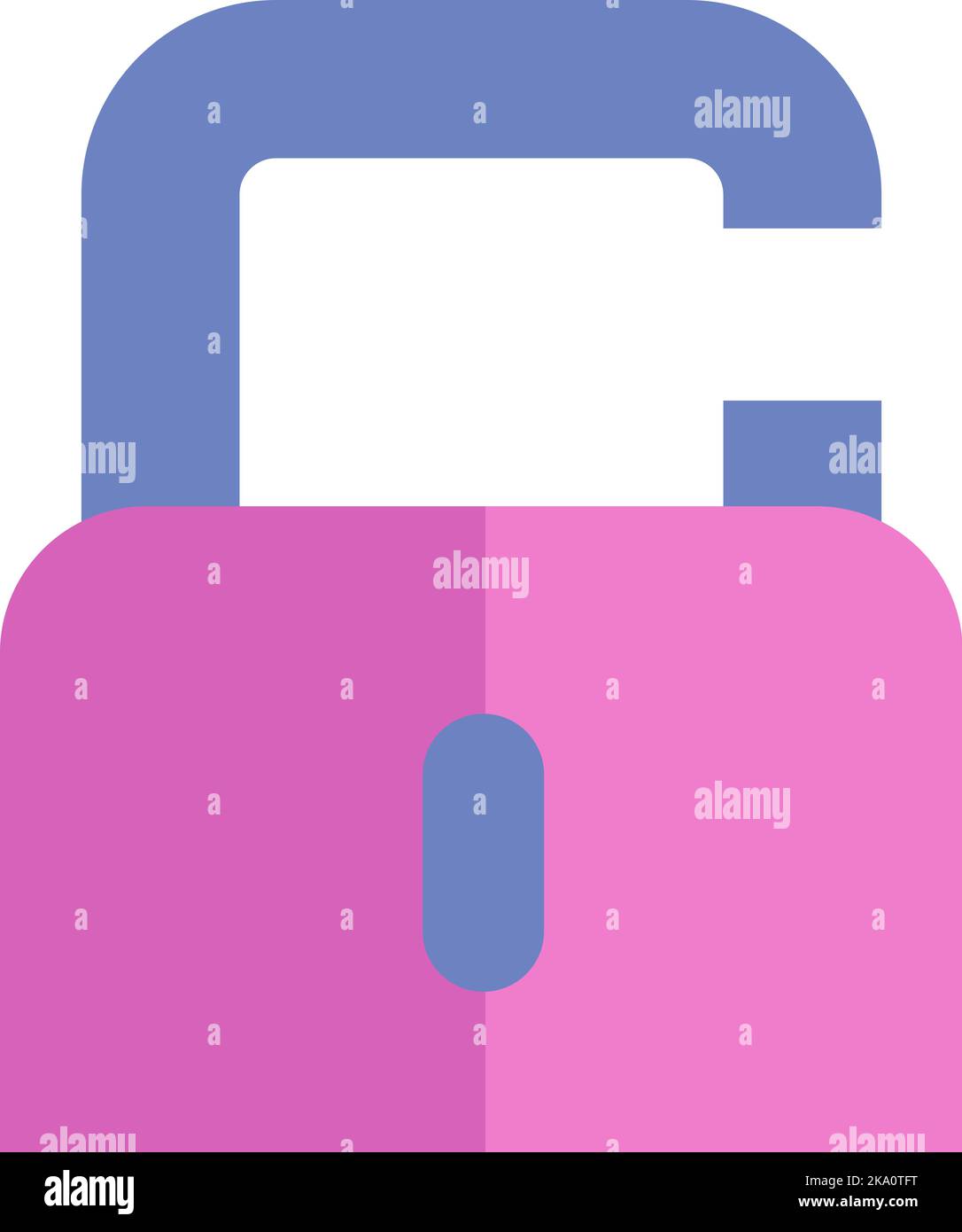 Banking lock, illustration or icon, vector on white background Stock ...