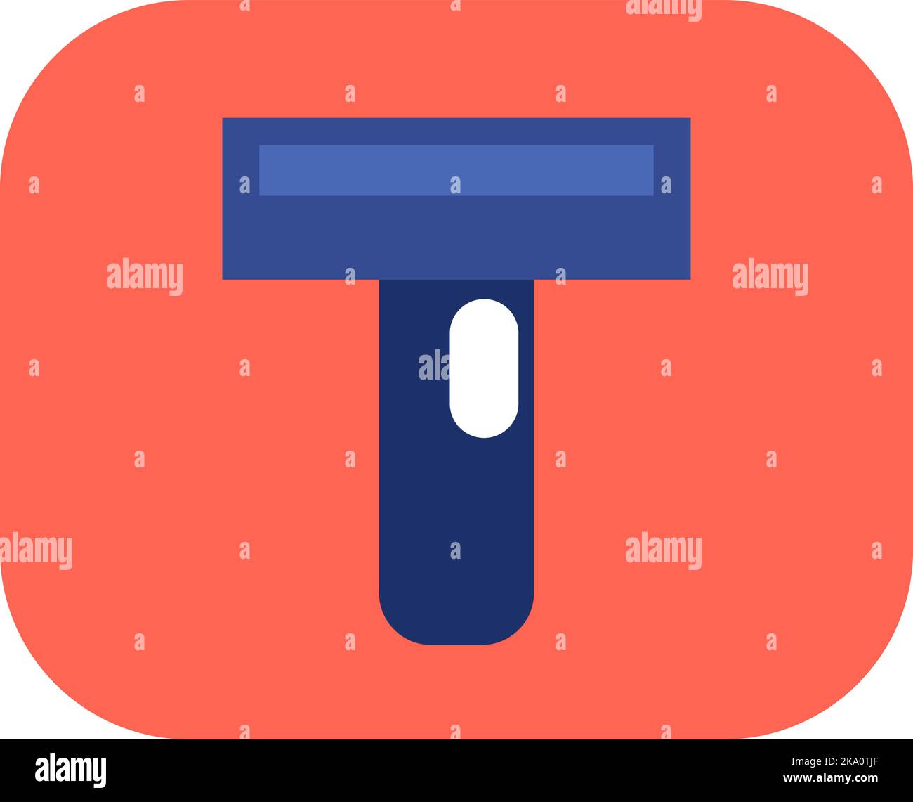 Barber shop razor, illustration or icon, vector on white background ...