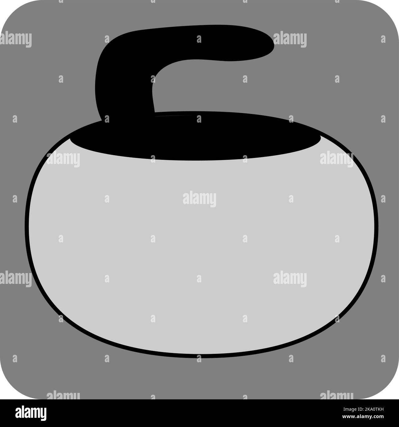 Curling ball, illustration or icon, vector on white background Stock ...