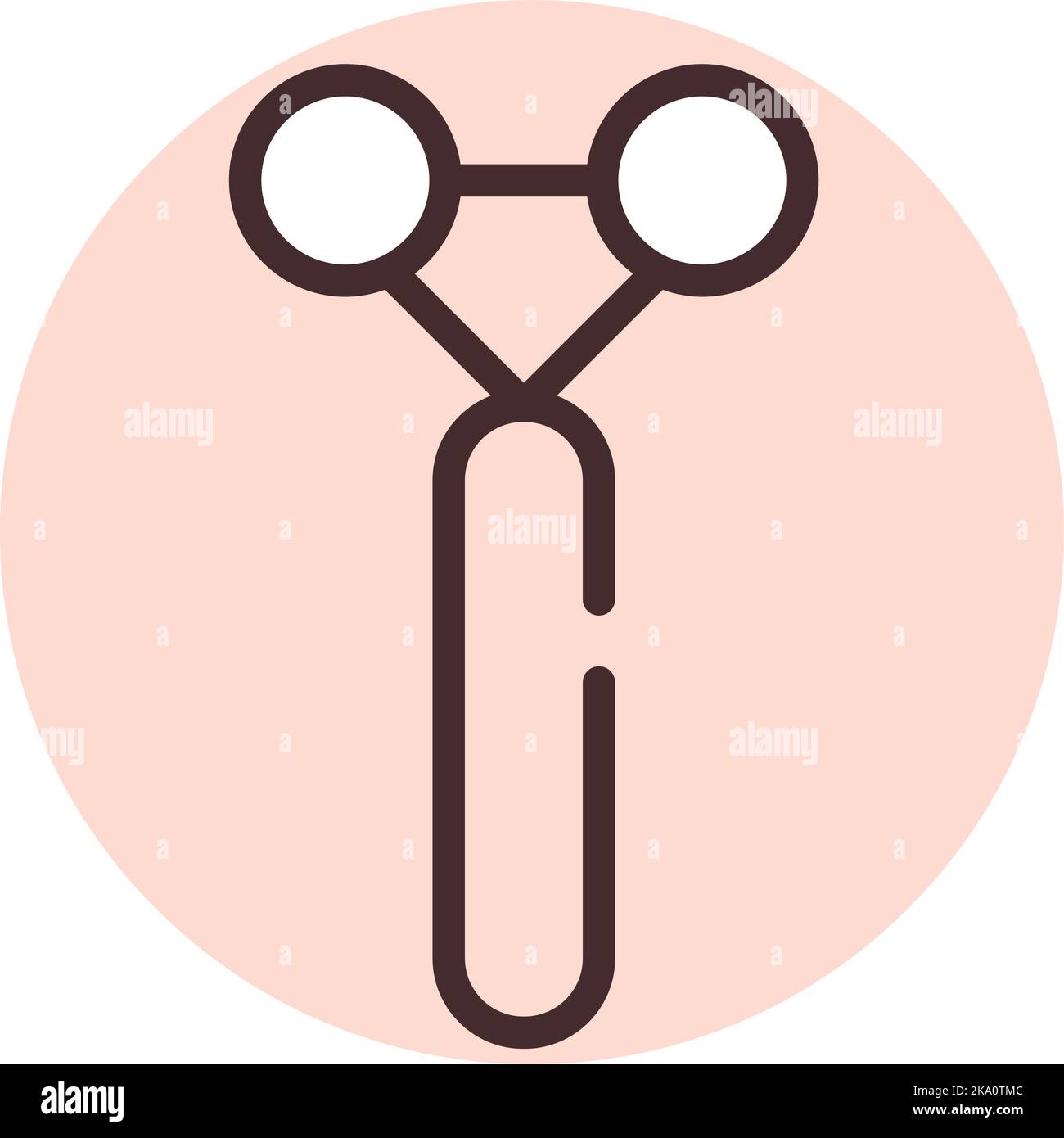 Woman facial massage self Stock Vector Images - Alamy