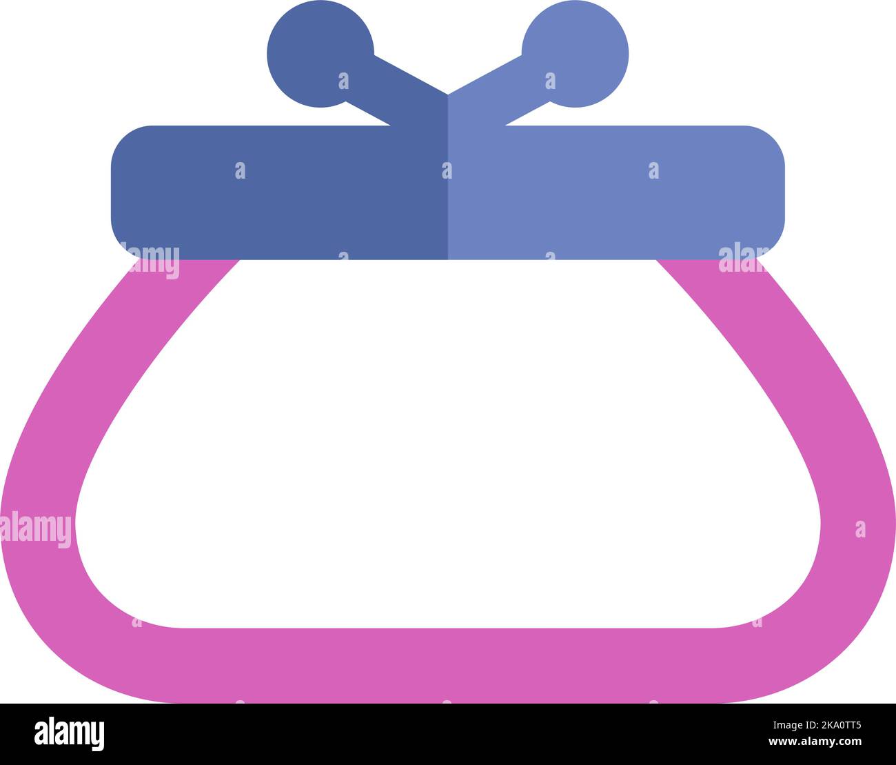 Banking purse, illustration or icon, vector on white background Stock ...