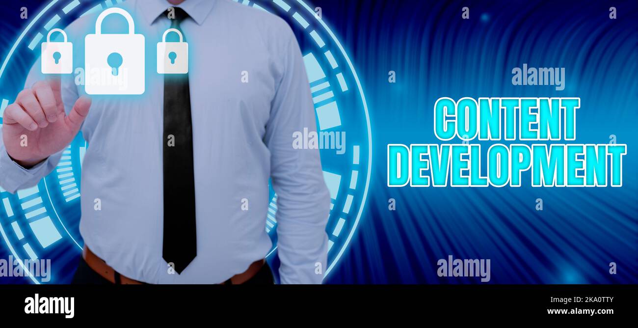 Hand Writing Sign Content Development Word Written On Interaction Between Satisfied Customer