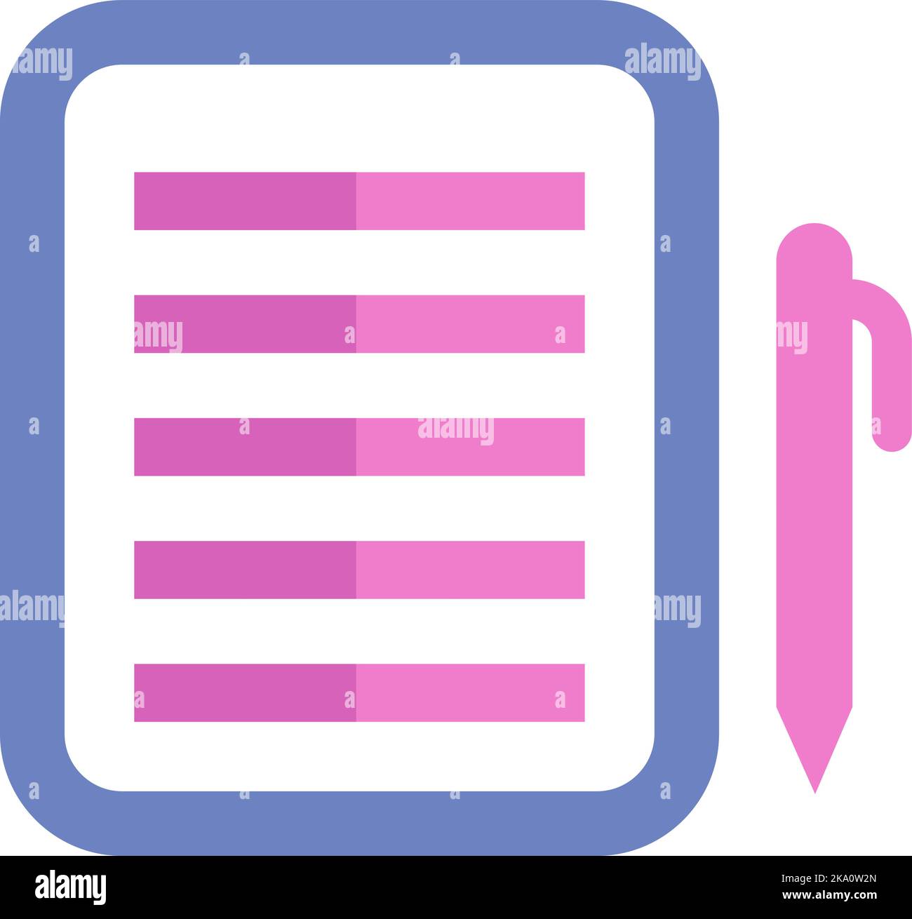 Banking document, illustration or icon, vector on white background ...