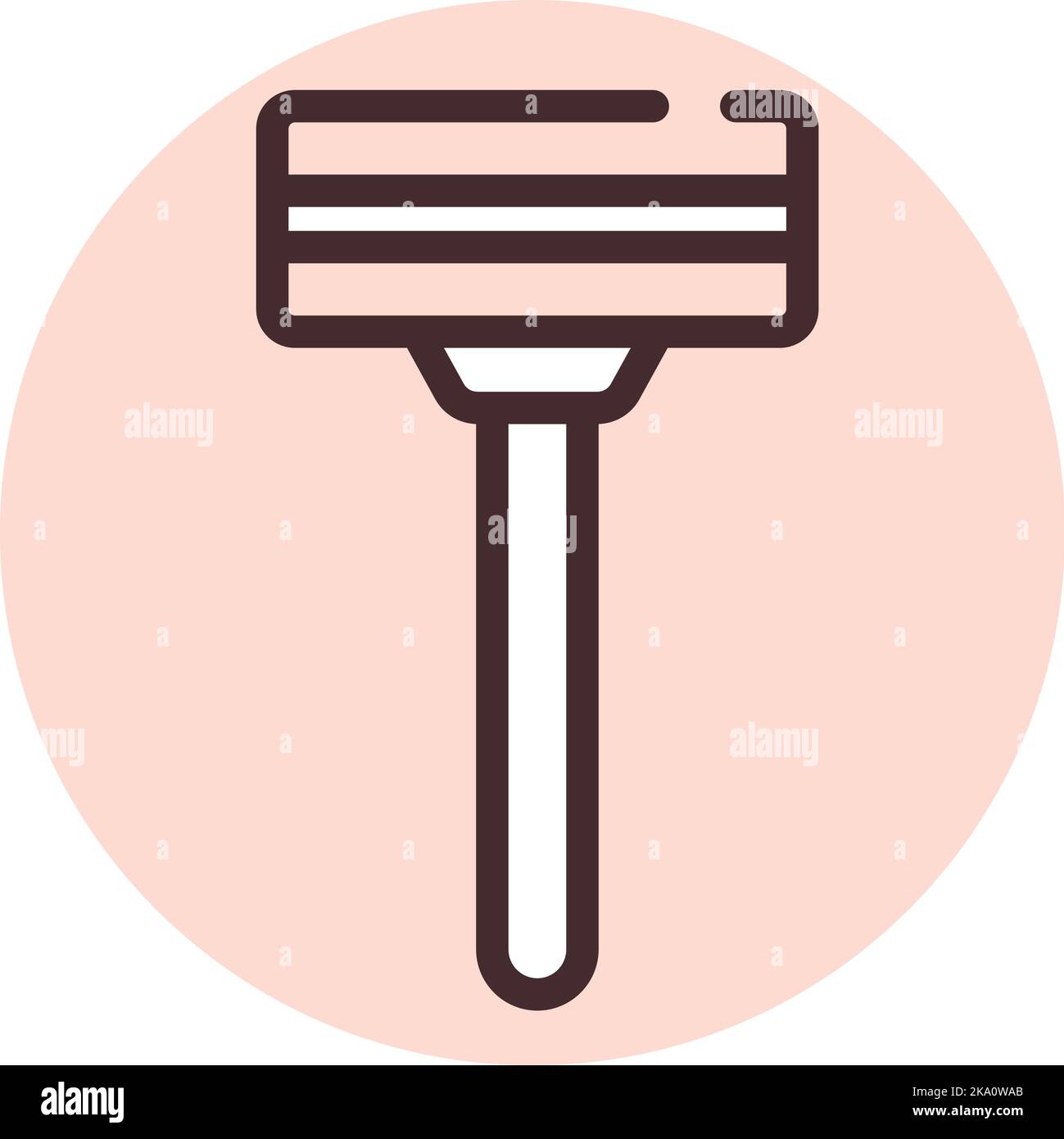 Beauty razor shave, illustration or icon, vector on white background ...