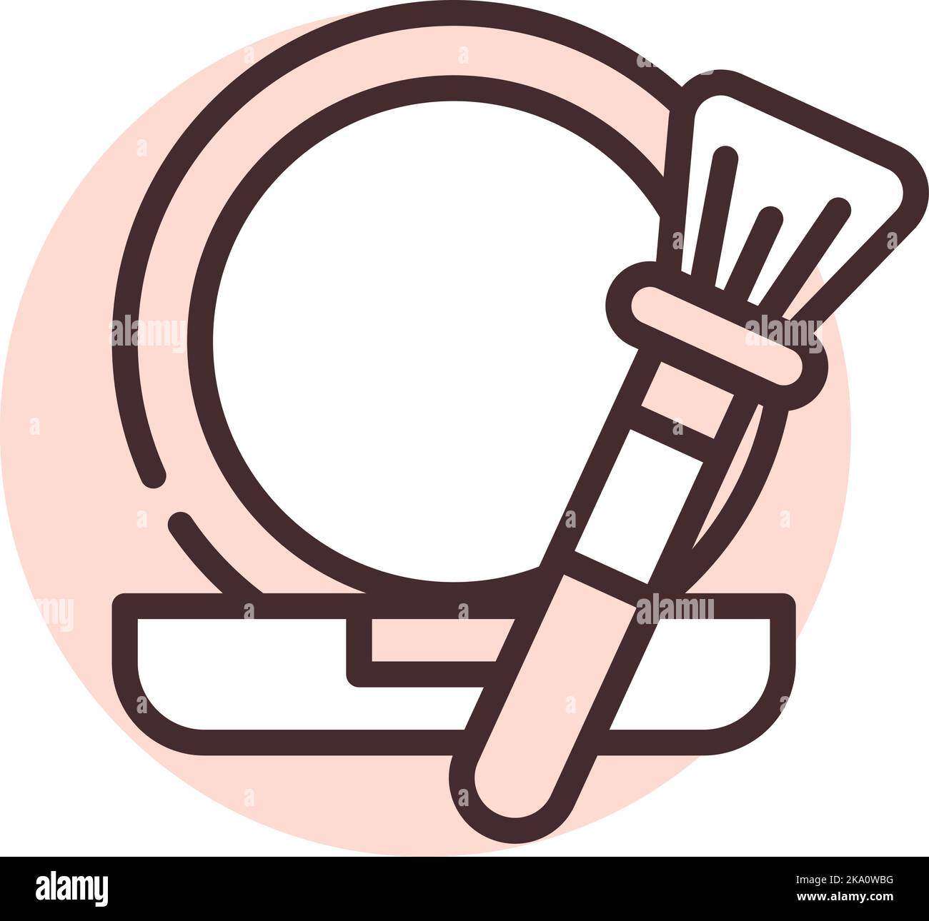 Body treatment make up, illustration or icon, vector on white ...