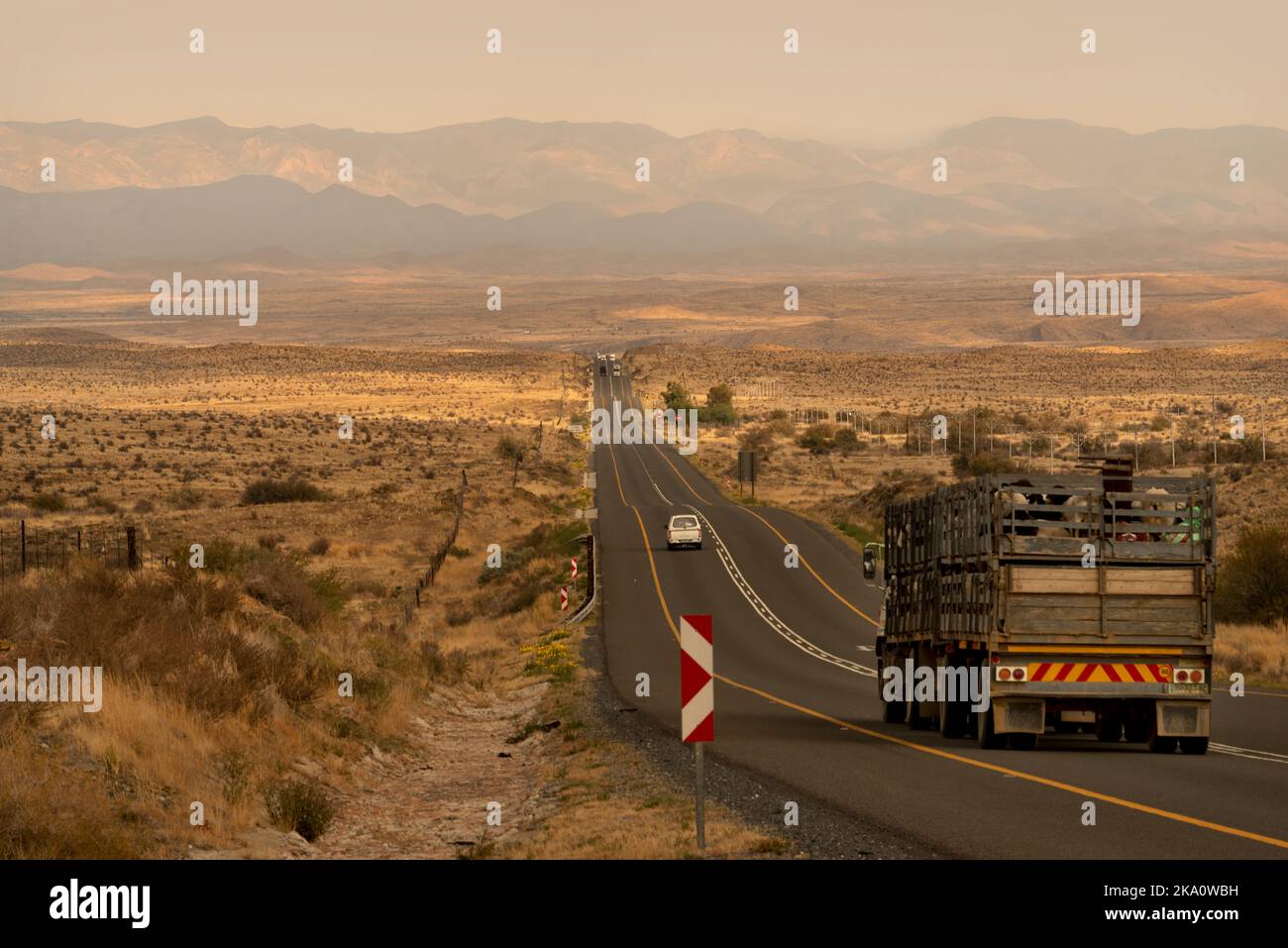 Laingsburg, SOUTH AFRICA - 19 July 2022 - Traffic makes its way along ...