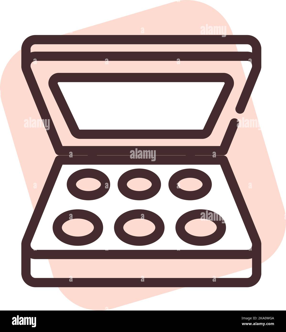 Body treatment make up box, illustration or icon, vector on white ...
