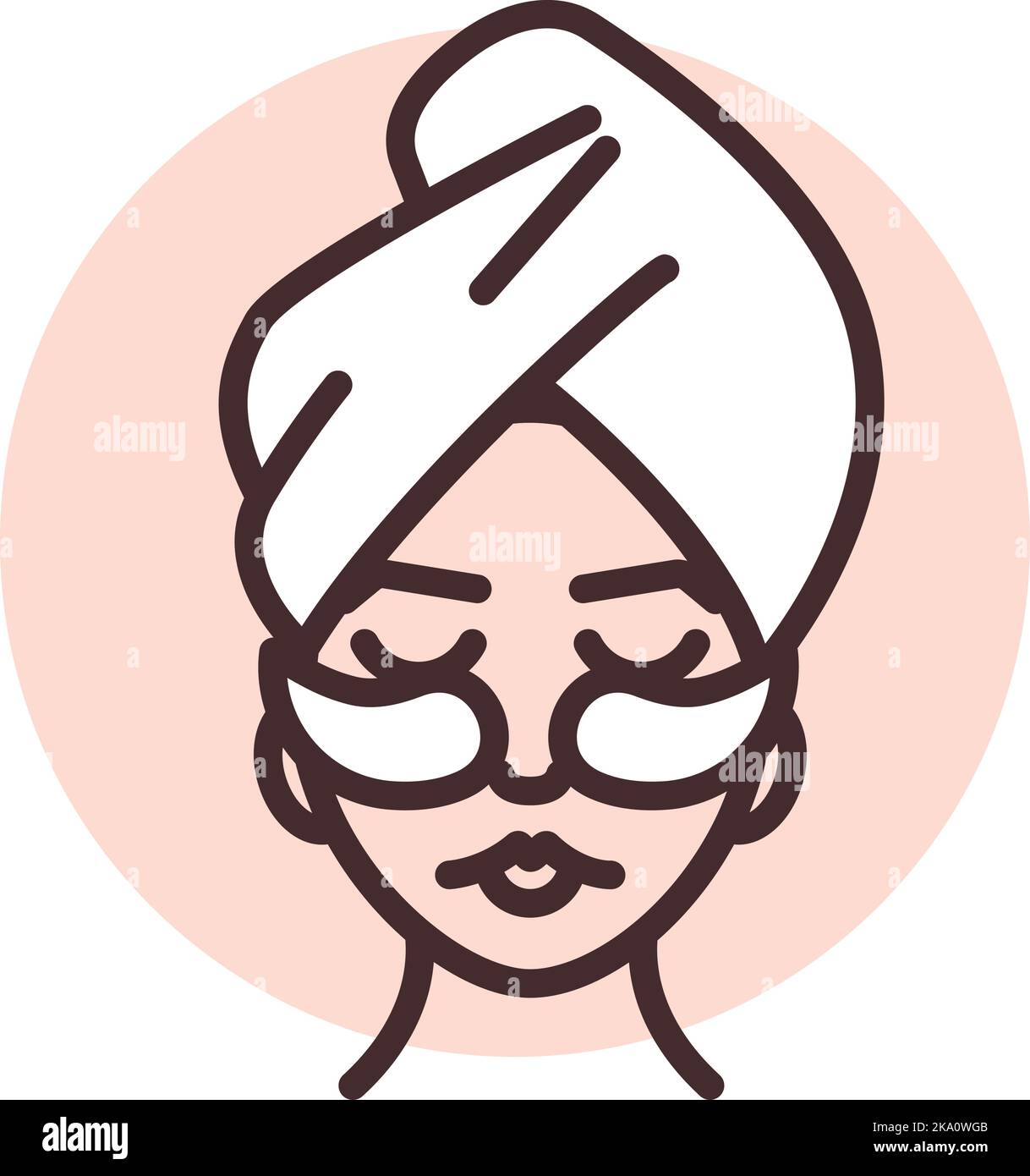 Body treatment self care, illustration or icon, vector on white ...