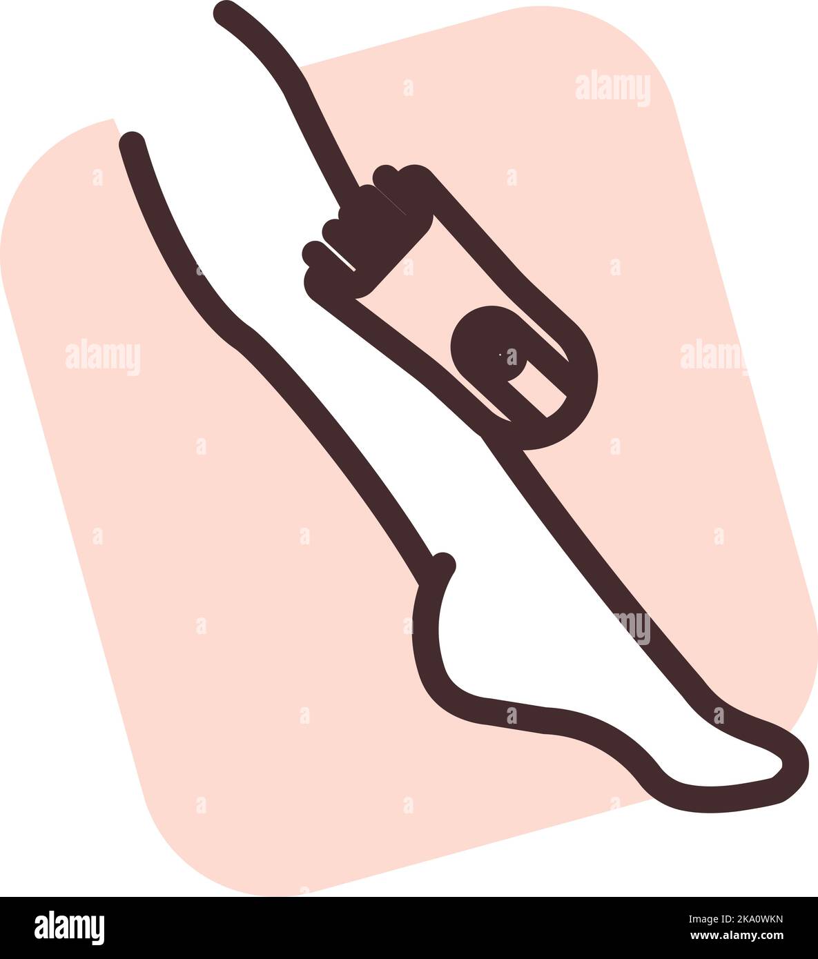 Body treatment hair removing, illustration or icon, vector on white ...