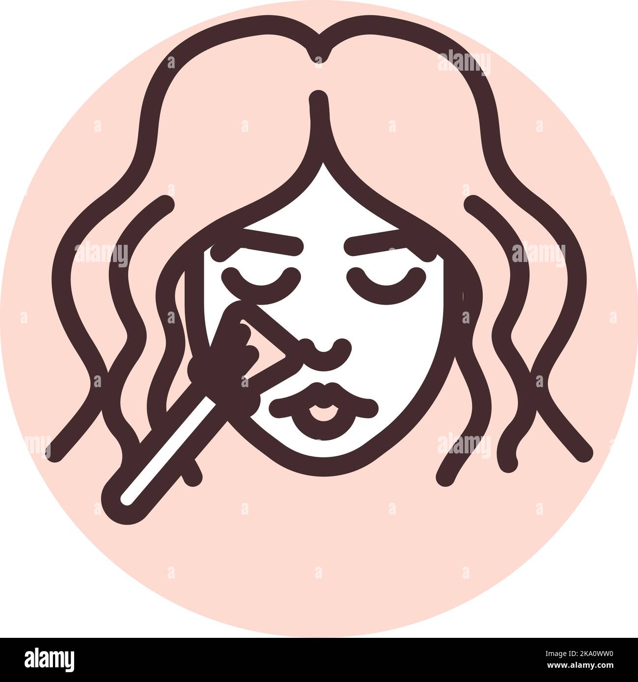 Body treatment make up, illustration or icon, vector on white ...
