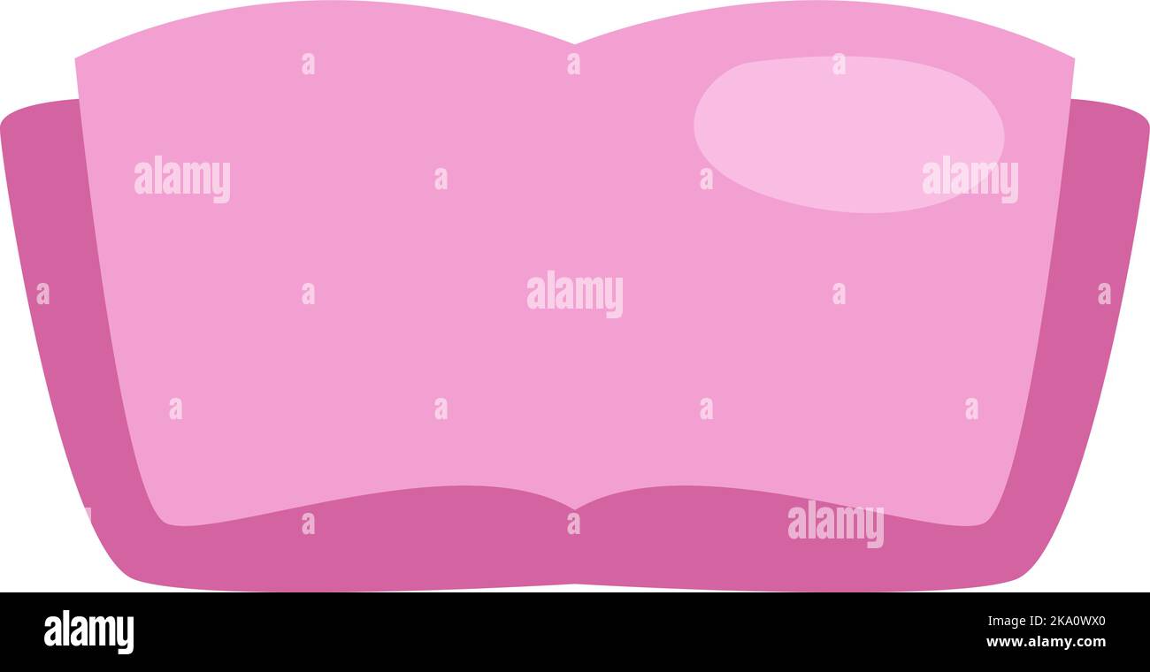 Childhood pink book, illustration or icon, vector on white background ...