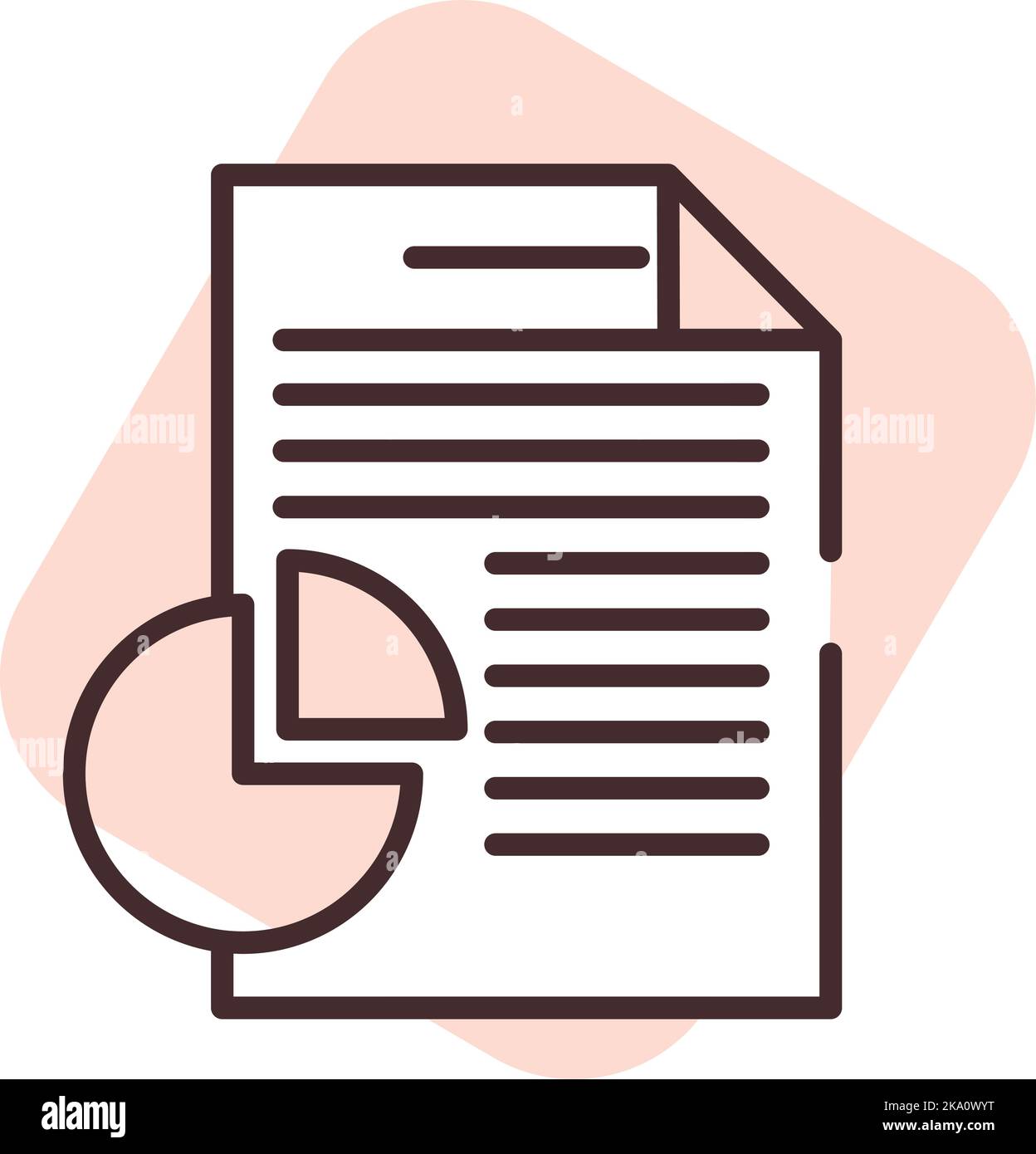 Chart project, illustration or icon, vector on white background Stock ...