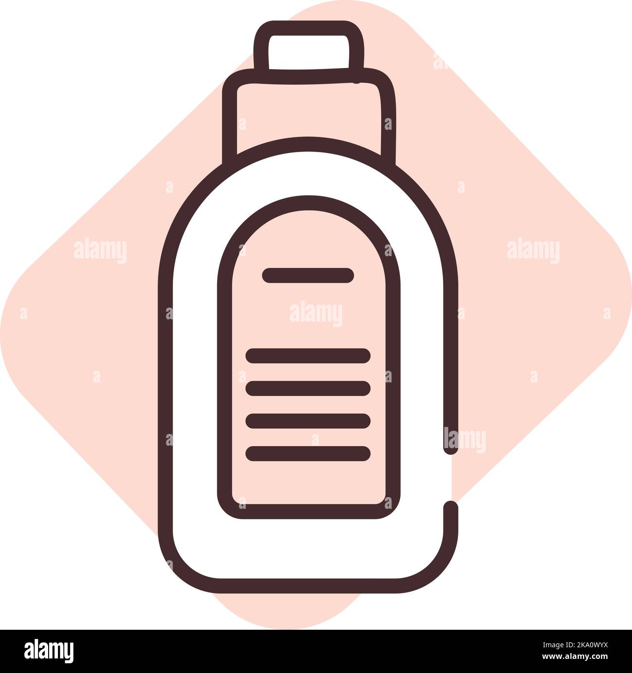 Cleaning shampoo, illustration or icon, vector on white background ...