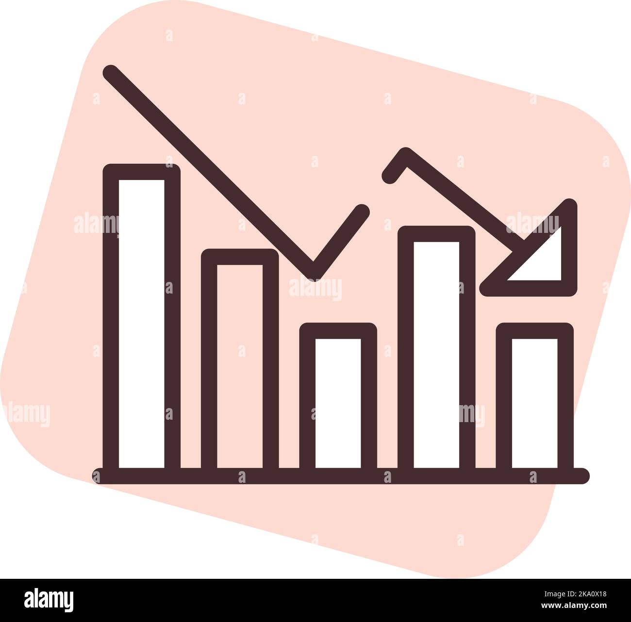 Chart decrease, illustration or icon, vector on white background Stock Vector Image & Art - Alamy