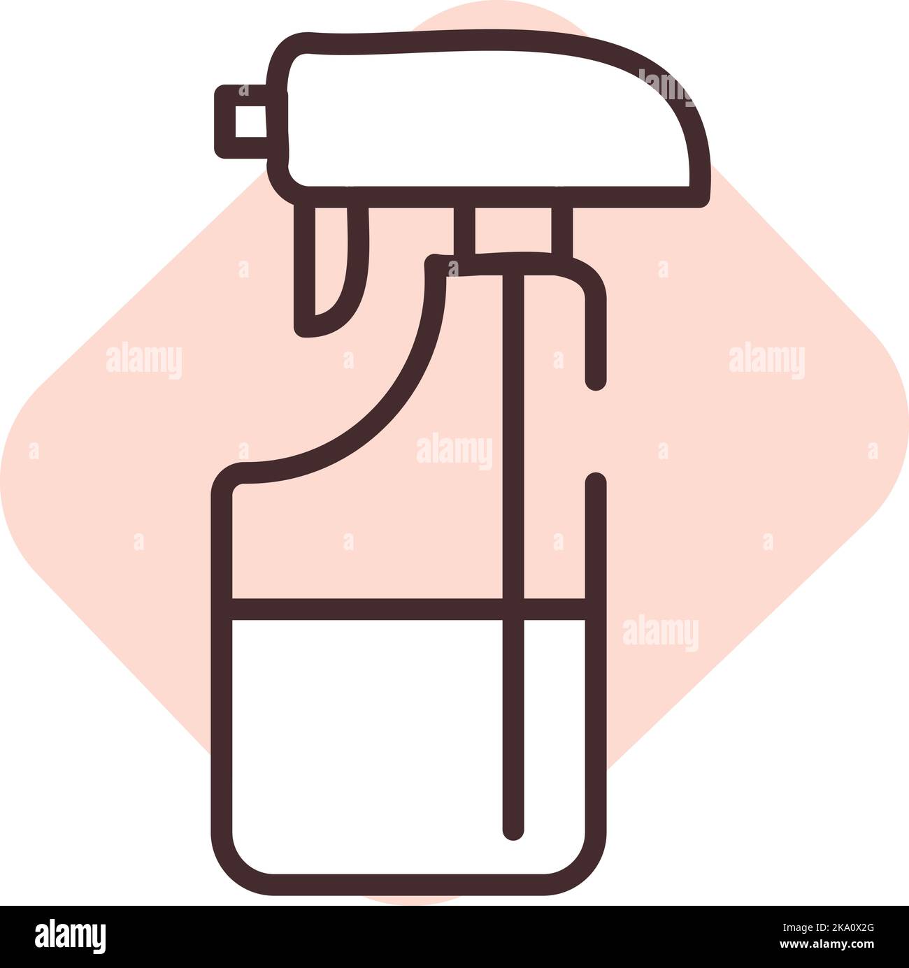 Cleaning liquid for glass , illustration or icon, vector on white ...