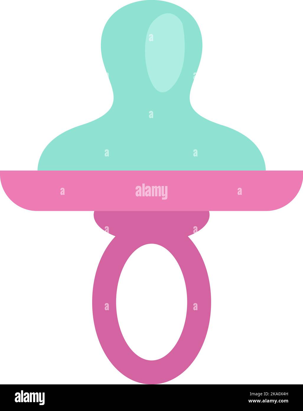 Childhood pacifier, illustration or icon, vector on white background ...