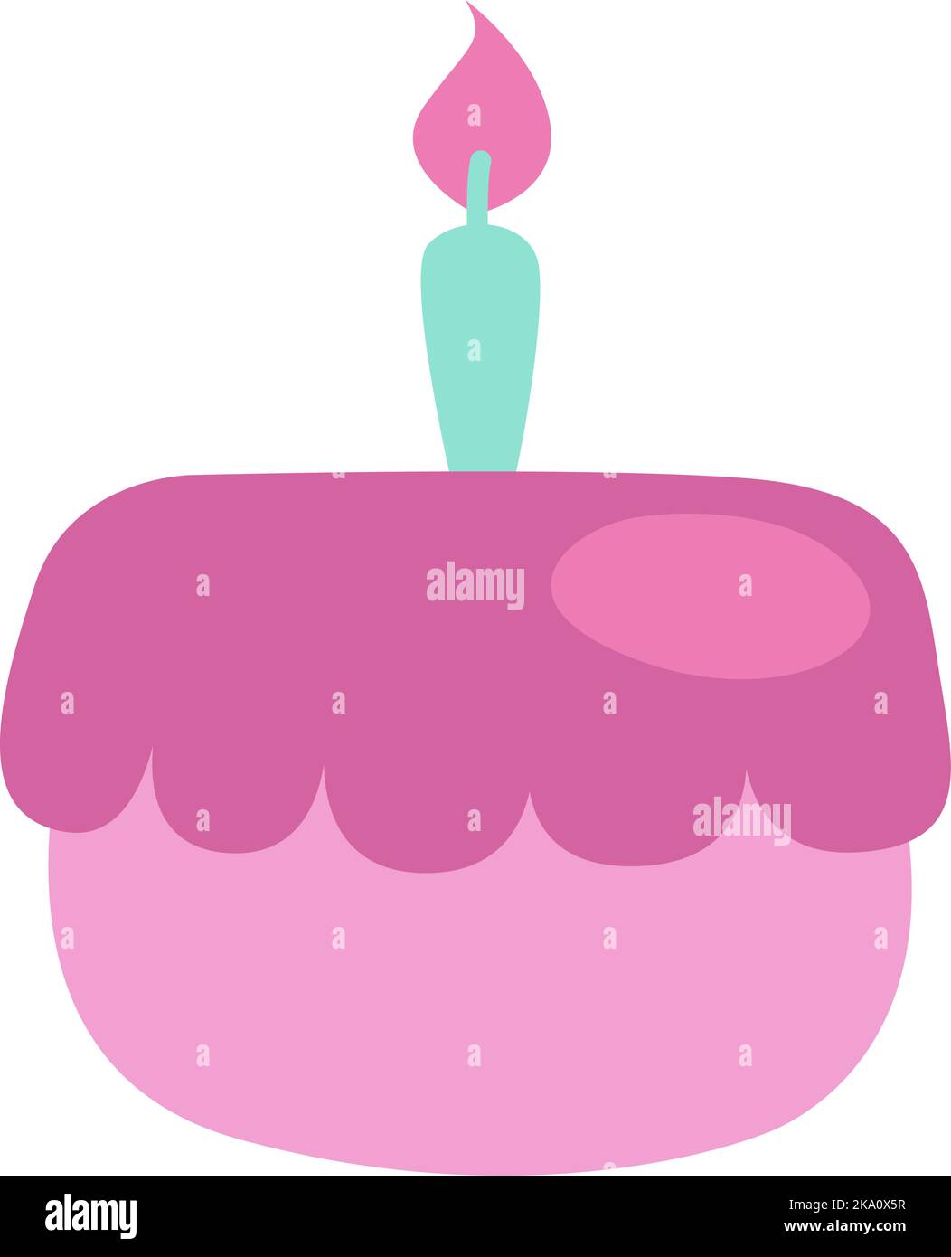 Pink birthday cake icon Cut Out Stock Images & Pictures - Alamy