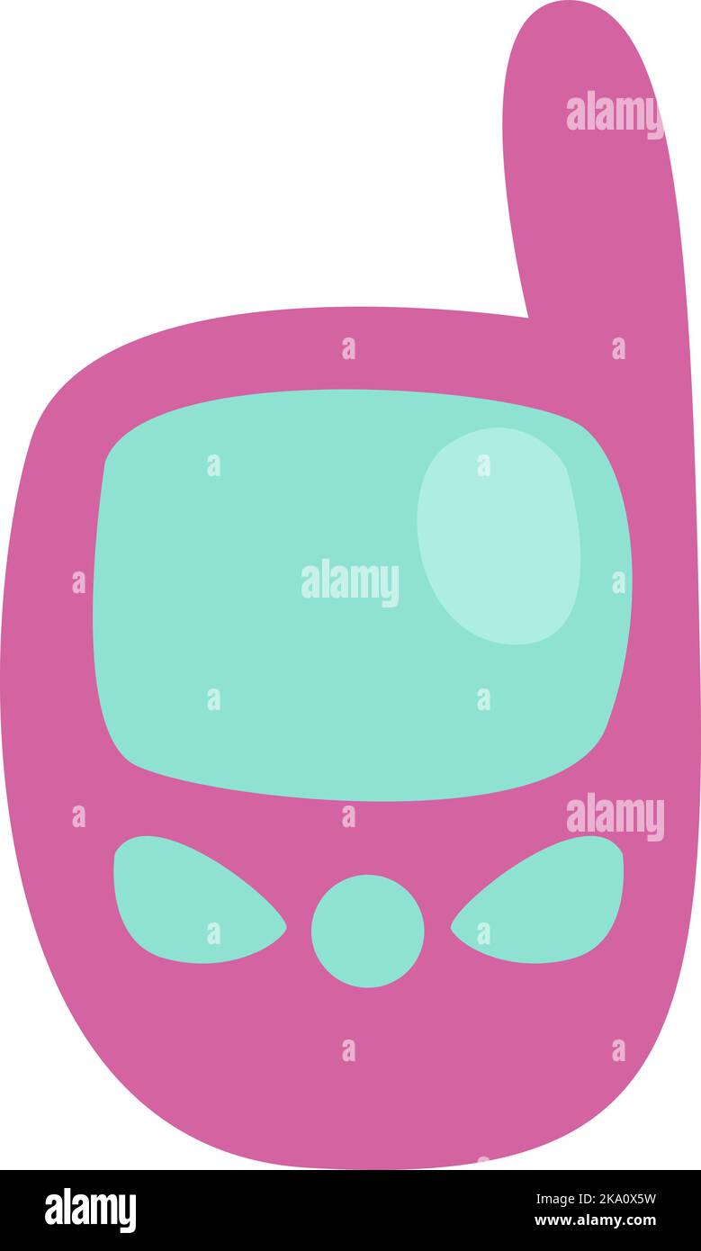 Childhood phone toy, illustration or icon, vector on white background ...