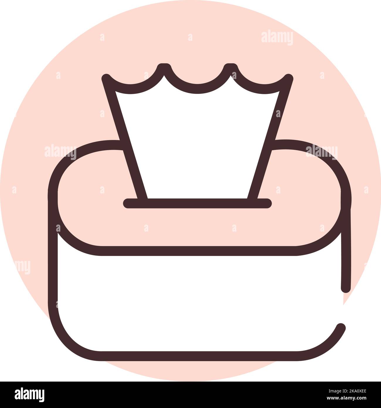 Cleaning tissues, illustration or icon, vector on white background ...