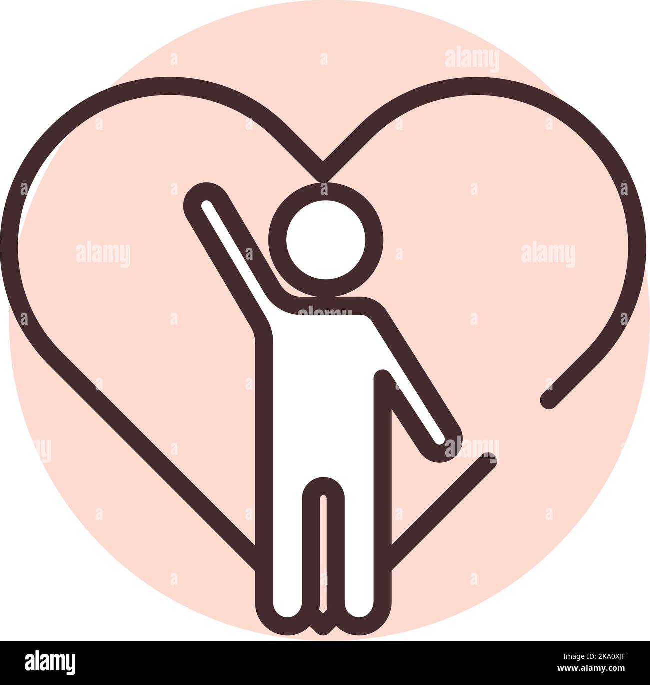 Charity person, illustration or icon, vector on white background Stock ...