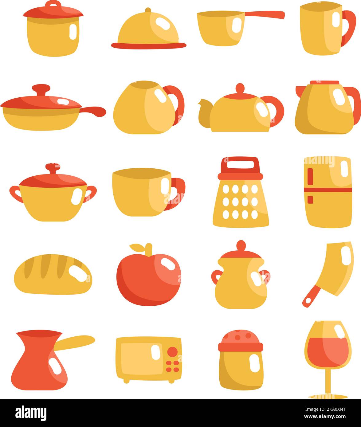 Cooking icon set, illustration or icon, vector on white background ...