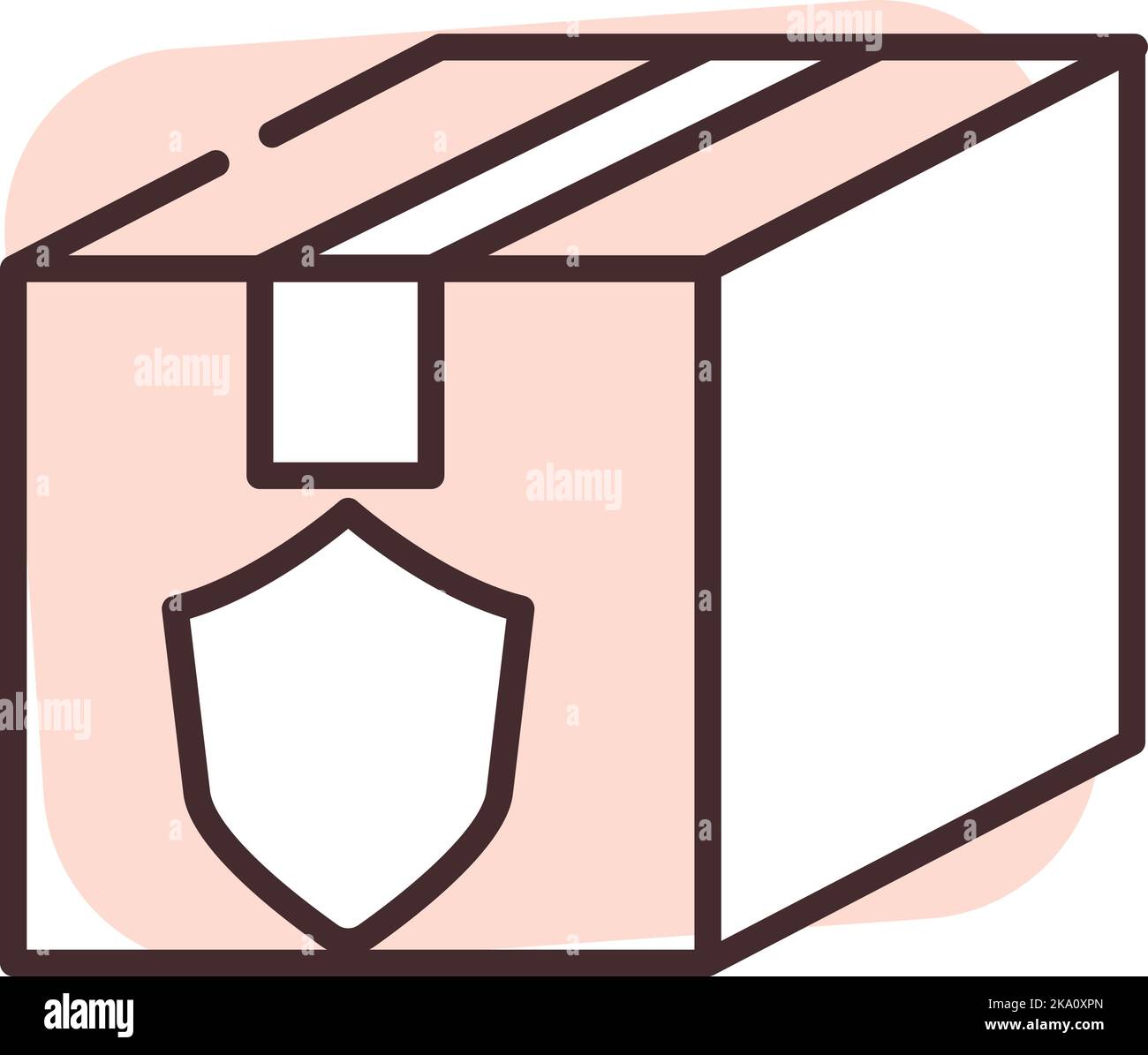 Delivery protection, illustration or icon, vector on white background ...