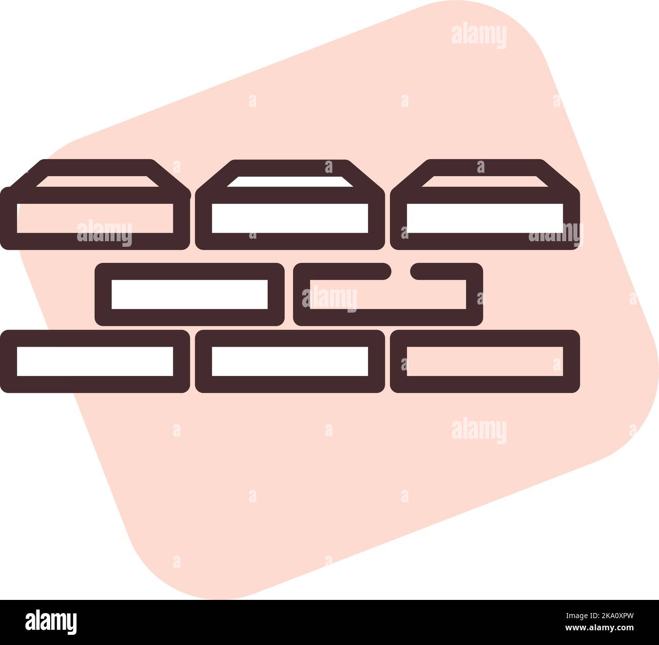 Construction brick; illustration or icon; vector on white background ...