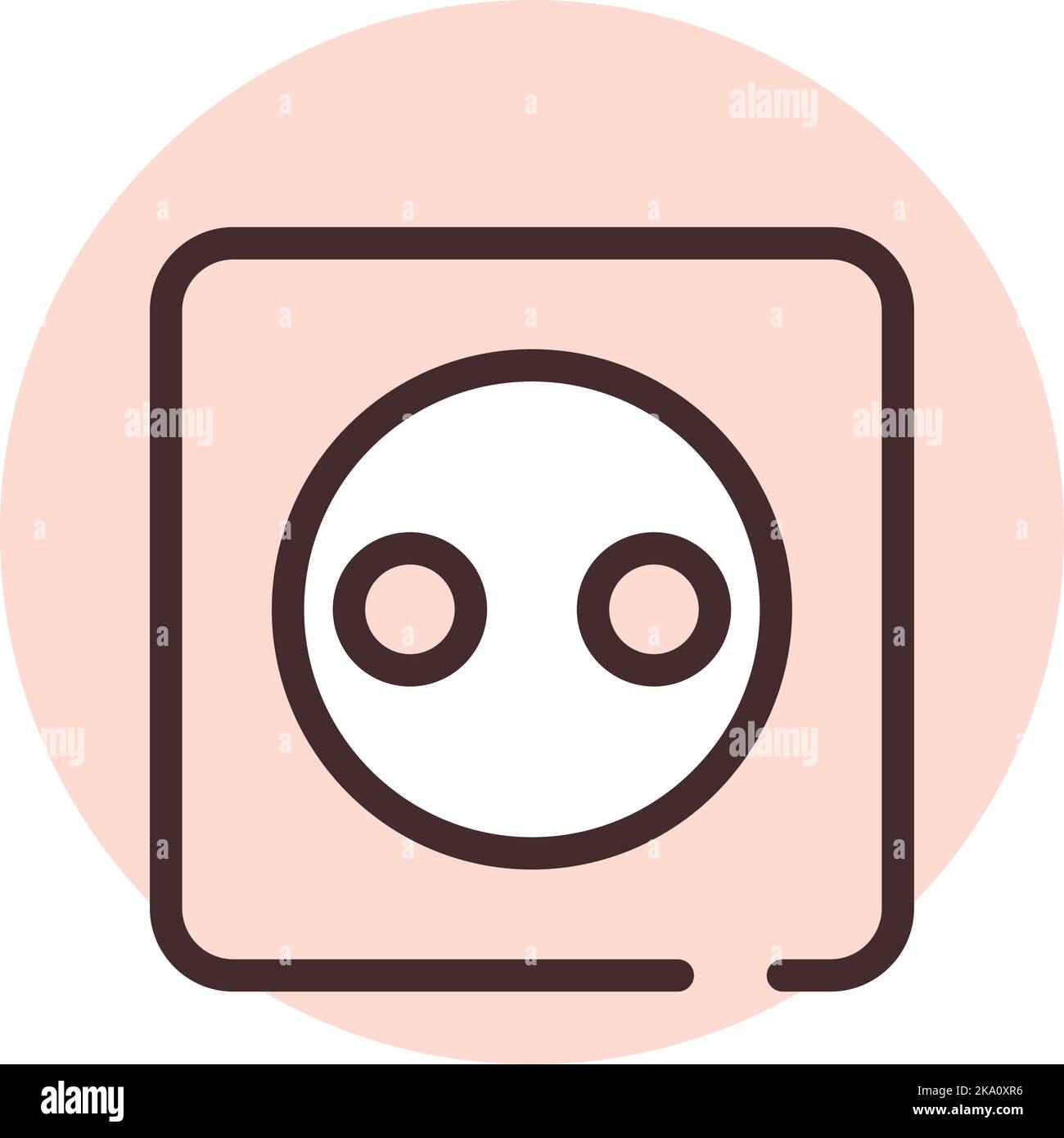Construction electric socket; illustration or icon; vector on white ...