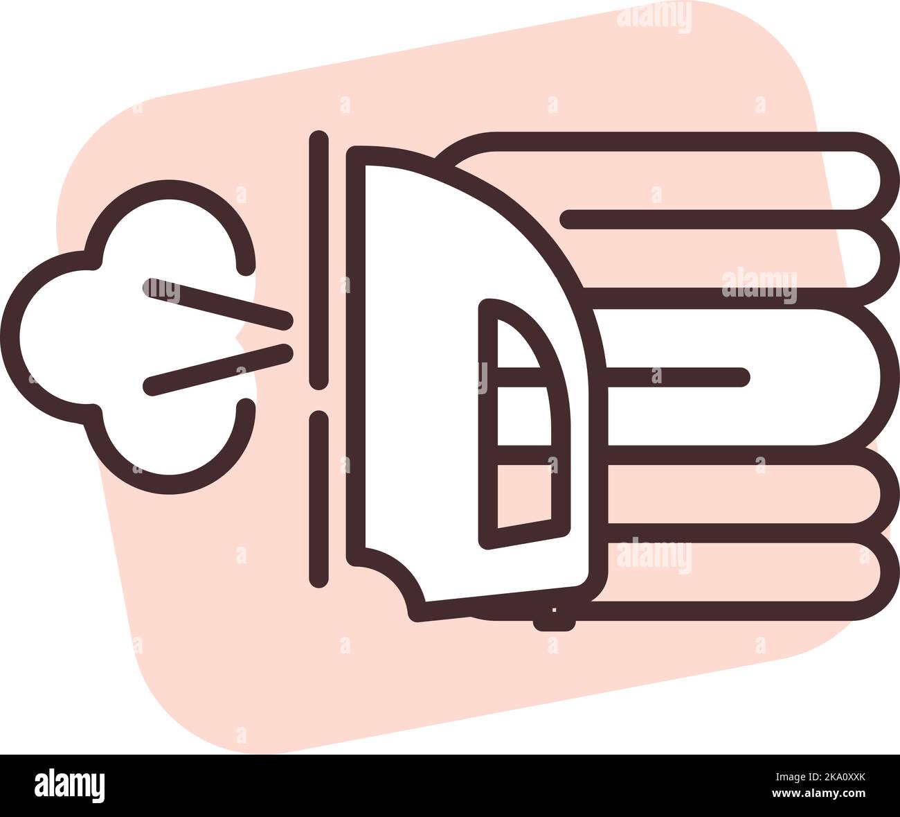 Cleaning iron, illustration or icon, vector on white background Stock ...