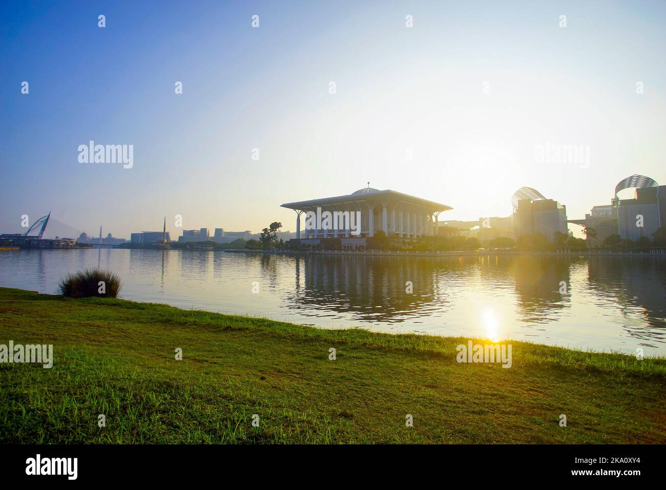 Sunset view at Masjid Besi (Iron Mosque) or Masjid Tuanku Mizan Zainal ...