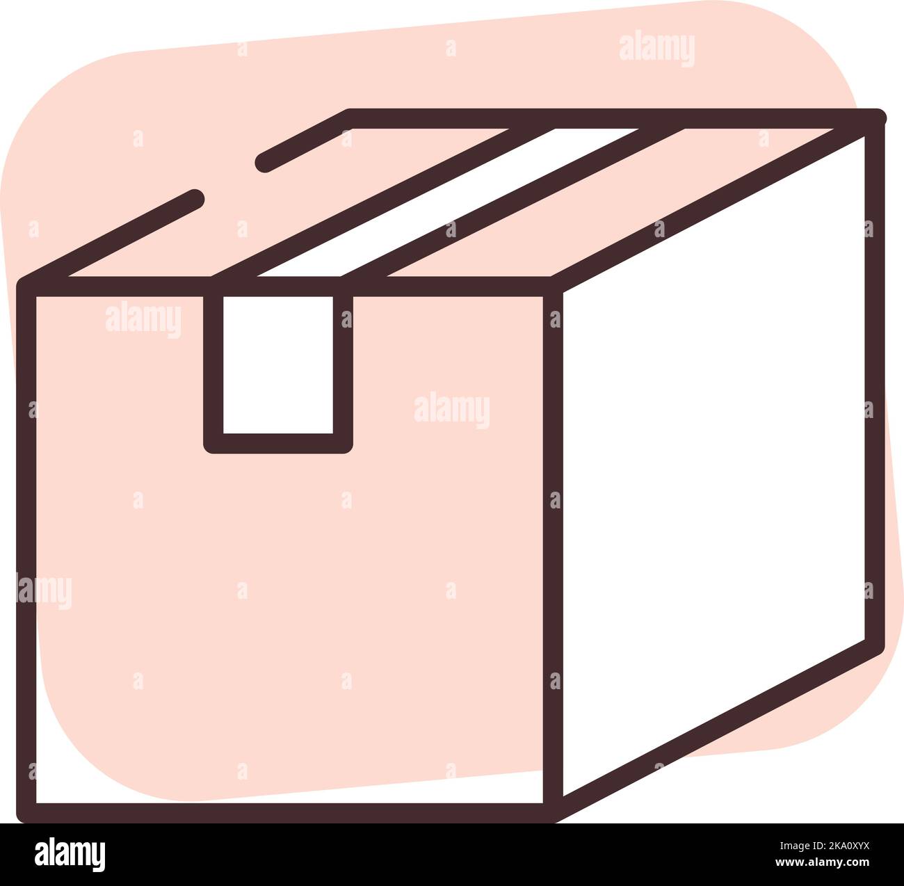 Delivery parcle, illustration or icon, vector on white background Stock ...