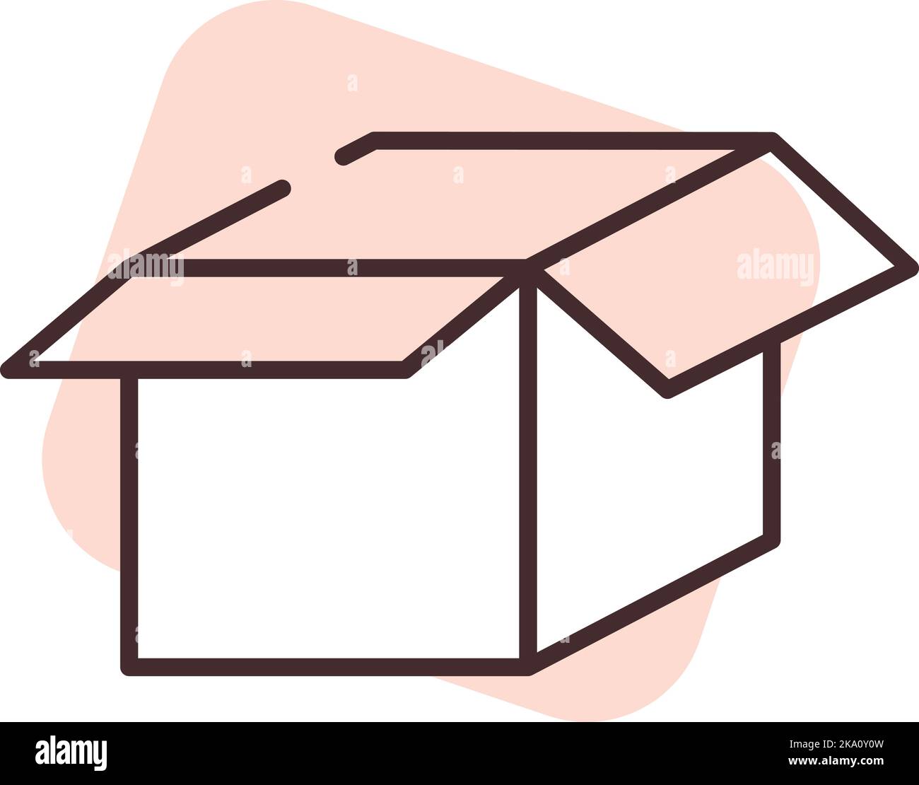 Delivery parcel, illustration or icon, vector on white background Stock ...
